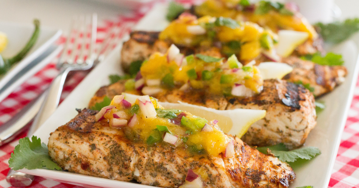Grilled Halibut with Pineapple Jalapeño Salsa – Oceanbox